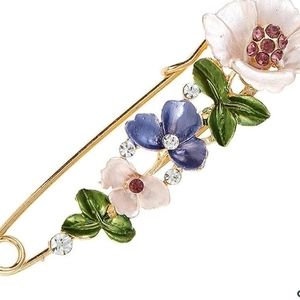 annas Reflection Luxury | Jewelry | Nwt Bronze Enamel Crystals Pin 85 X ...
